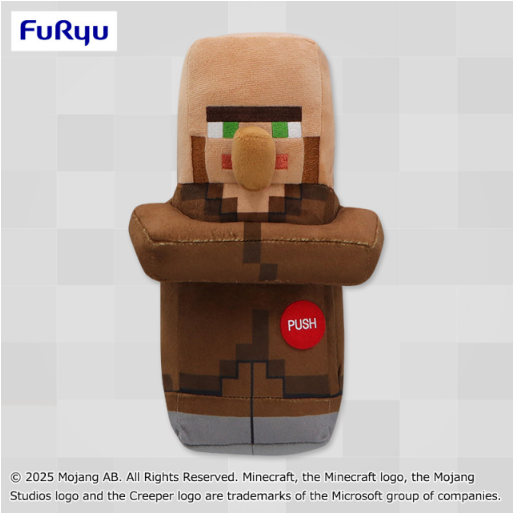 Minecraft Villager Voice Big Plush Toy | animota