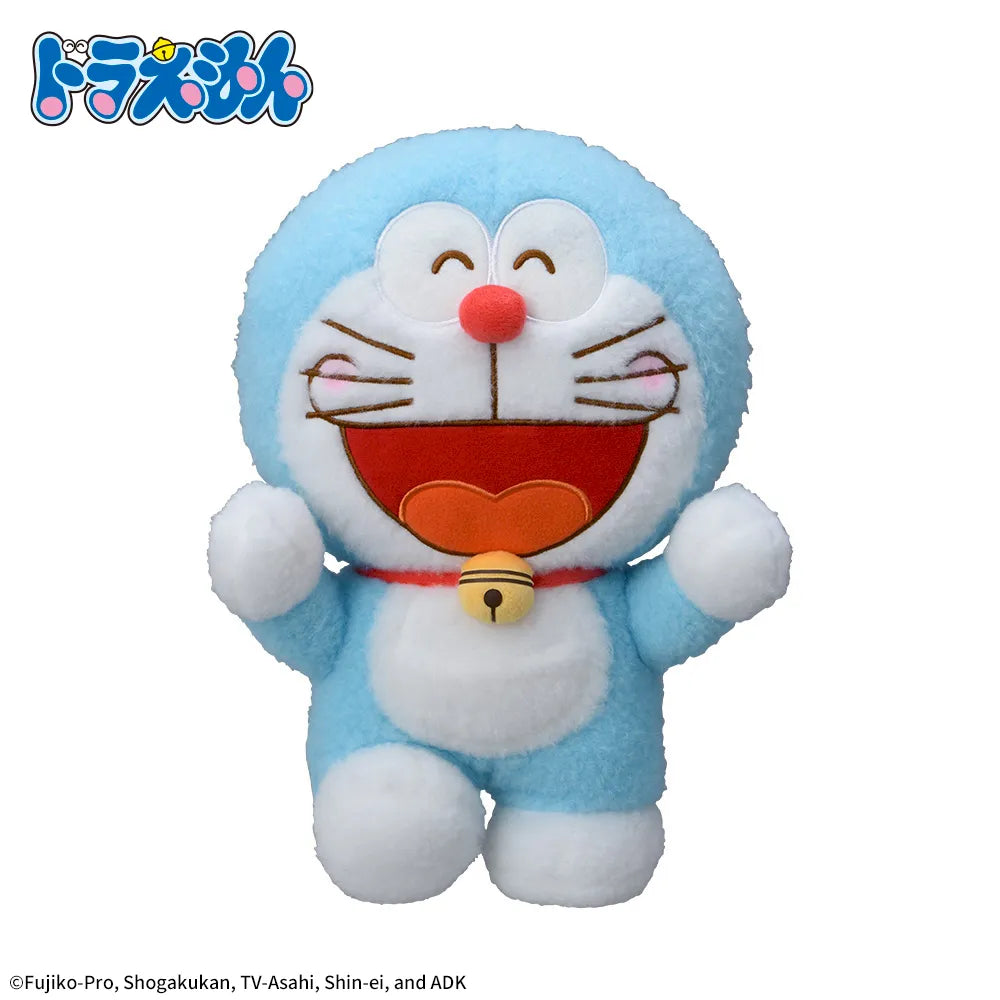 Doraemon Red Cheeks L Plush Toy - Hands-Up Pose | animota